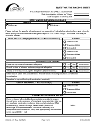 Form DOC02-378 Download Printable PDF or Fill Online Investigative ...