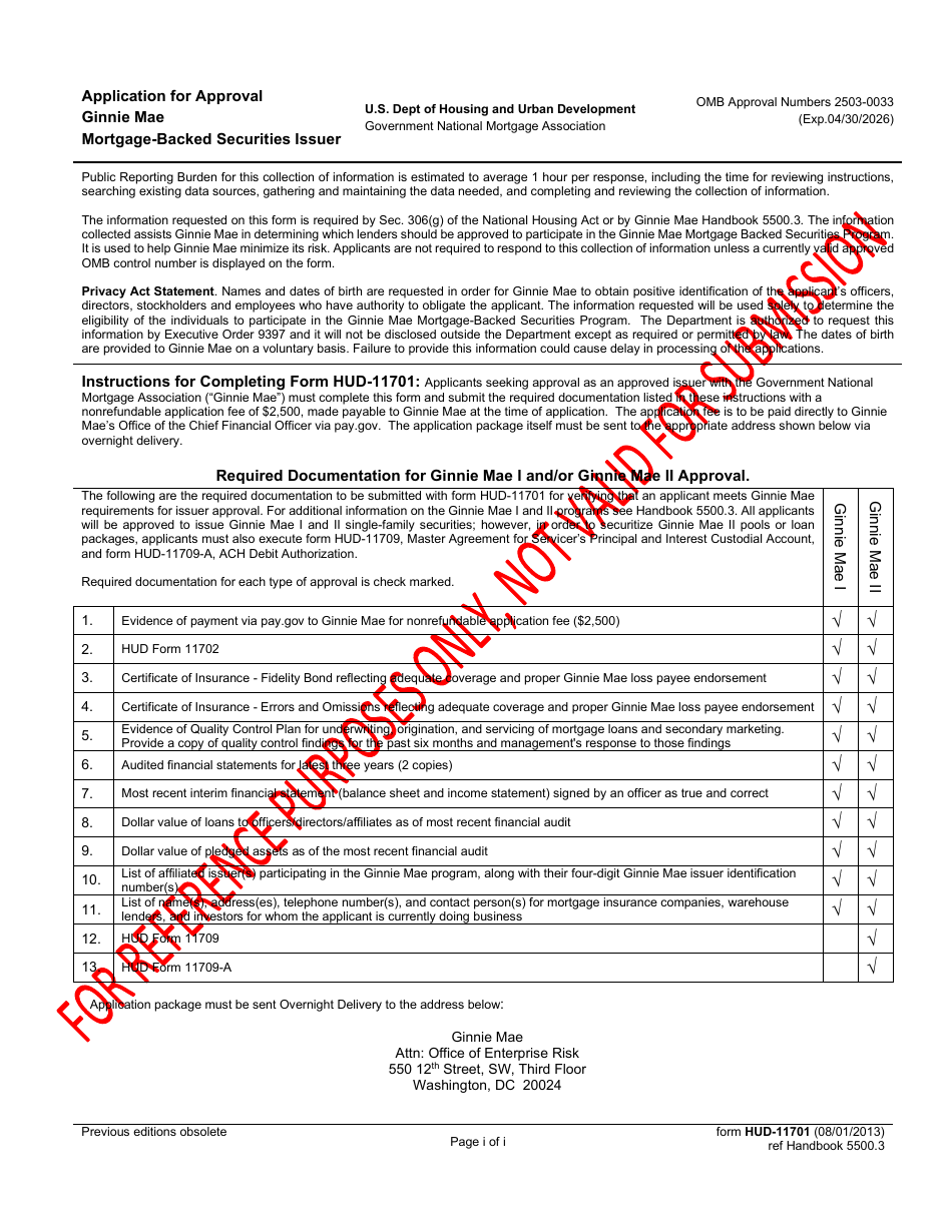 Form HUD-11701 - Fill Out, Sign Online and Download Printable PDF ...