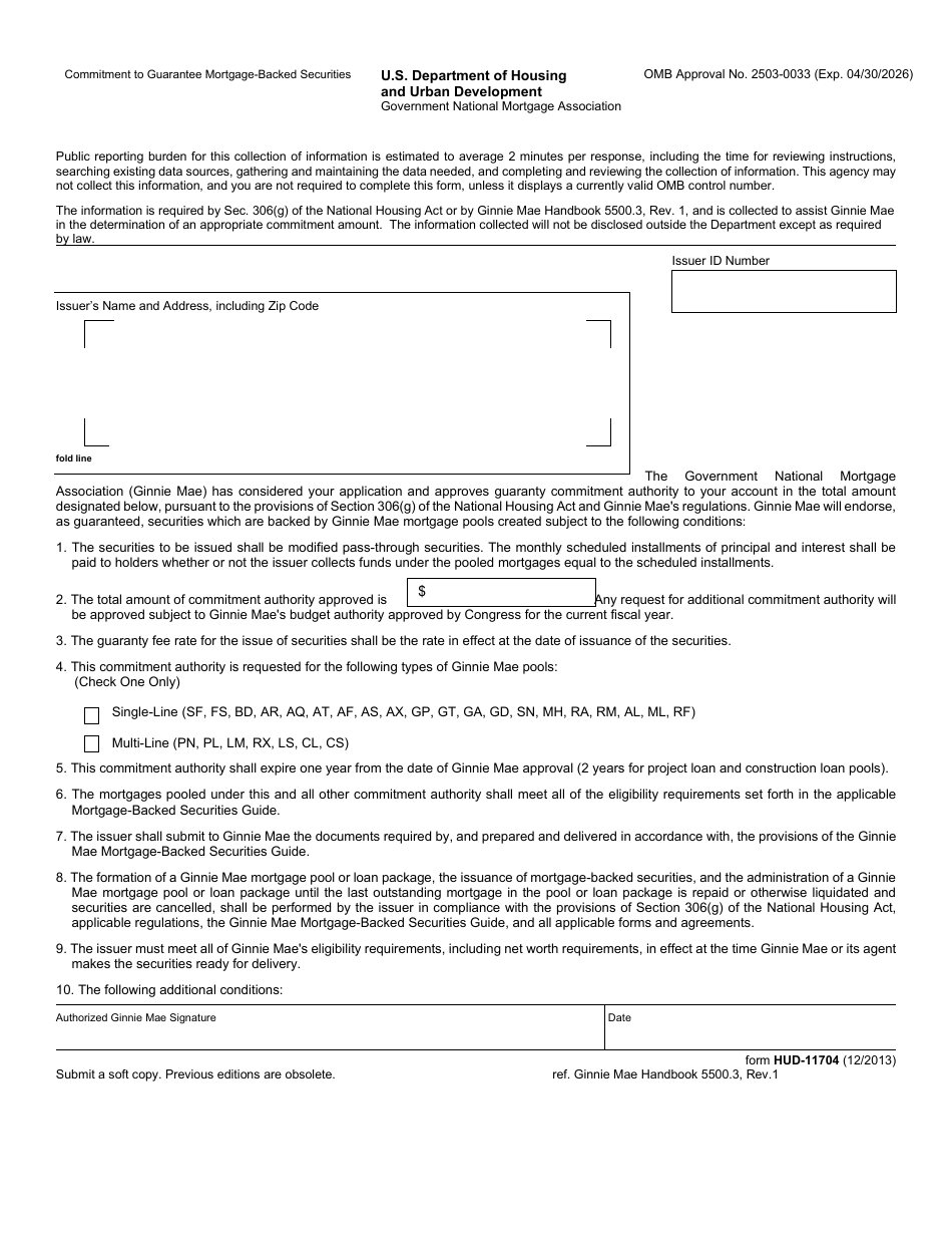Form HUD-11704 - Fill Out, Sign Online and Download Fillable PDF ...