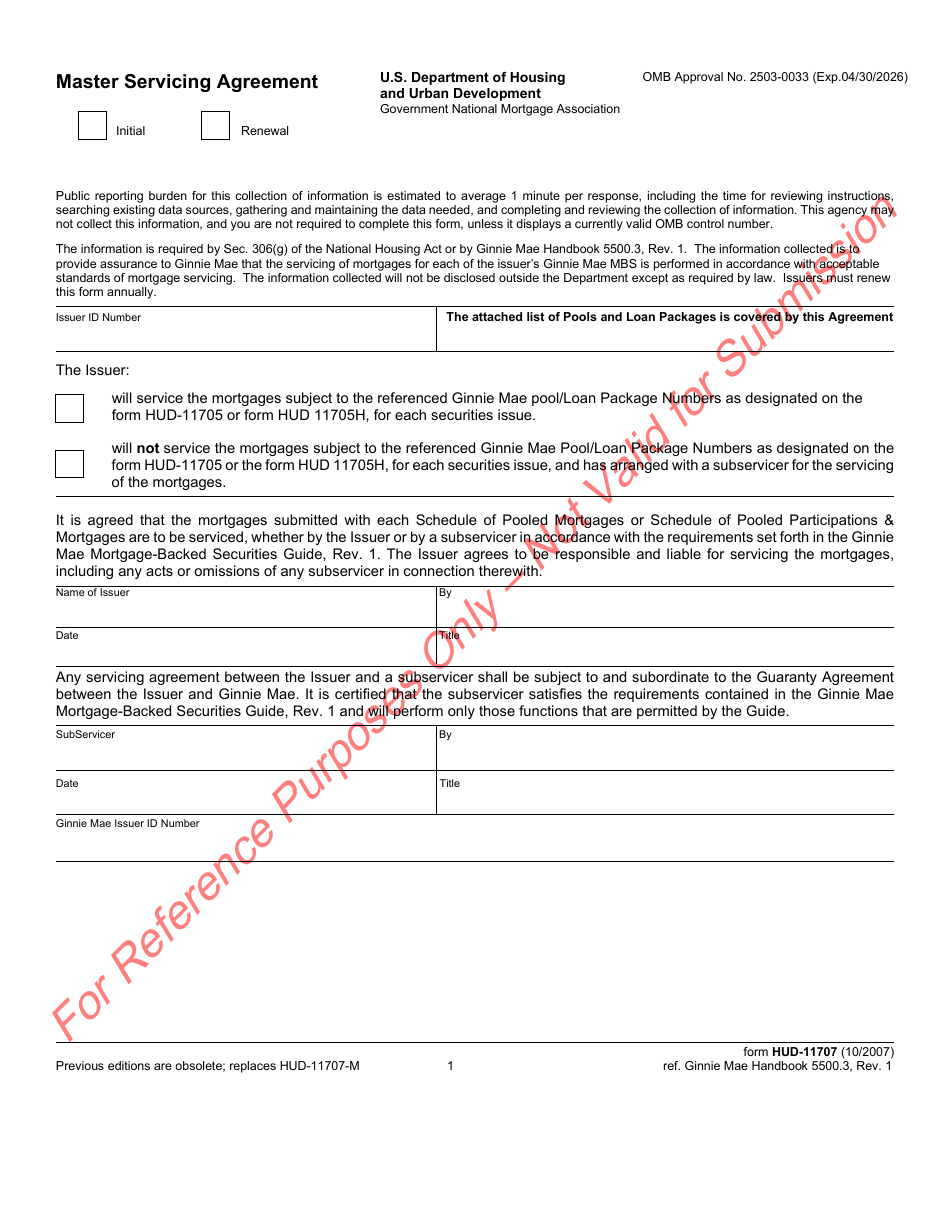 Form HUD-11707 - Fill Out, Sign Online and Download Printable PDF ...