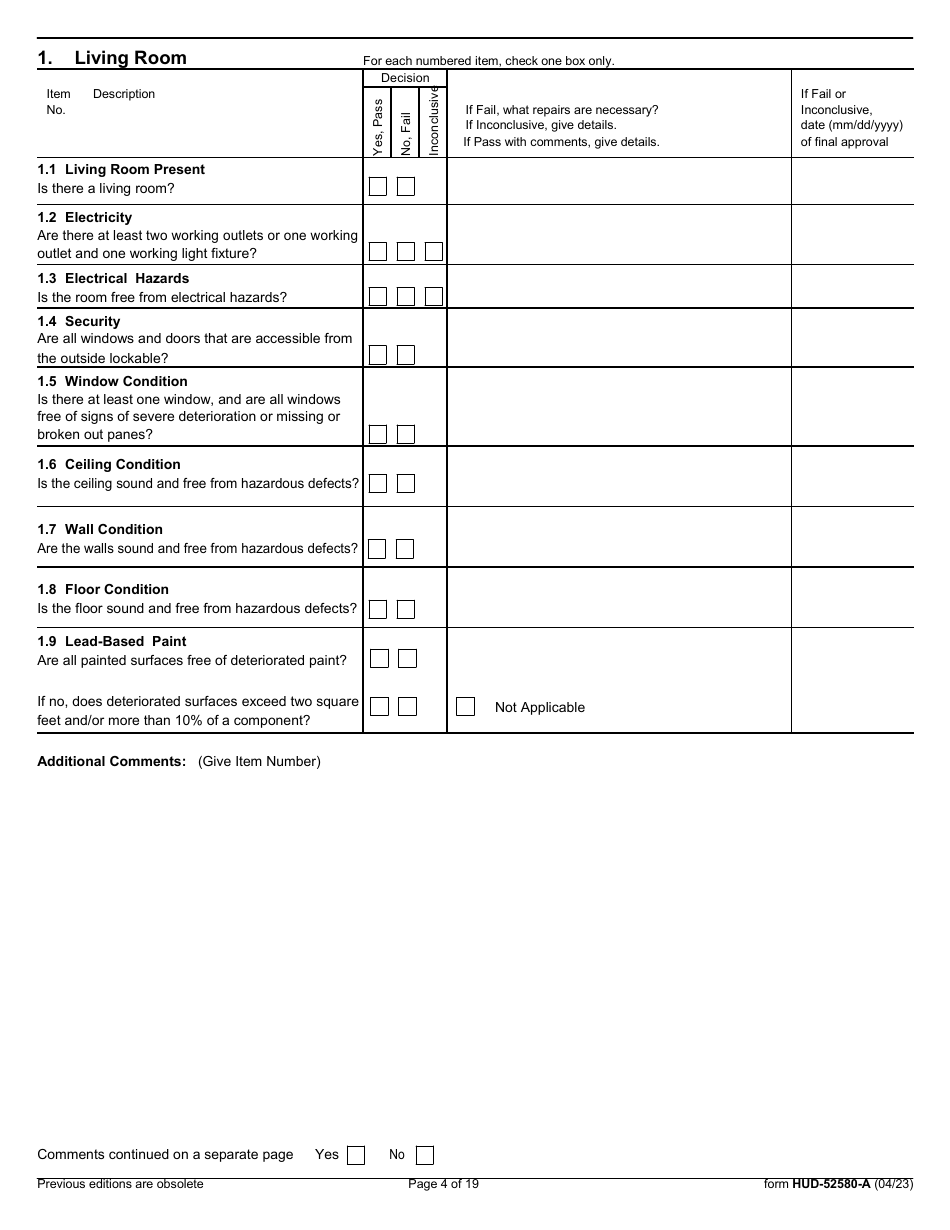 Form HUD-52580­-A - Fill Out, Sign Online and Download Fillable PDF ...