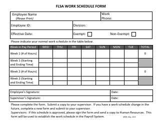 Minnesota Flsa Work Schedule Form - Fill Out, Sign Online and Download ...