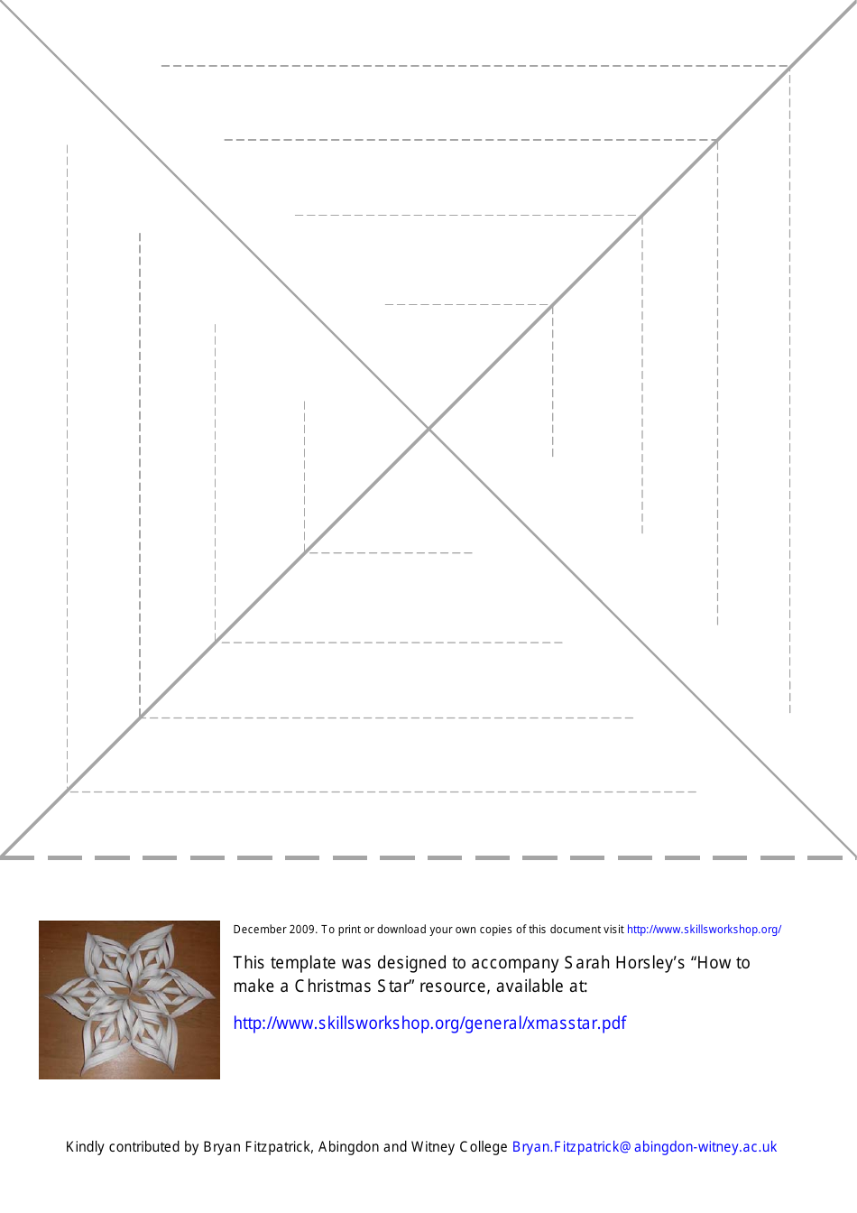 Paper Christmas Star Template Download Printable PDF | Templateroller