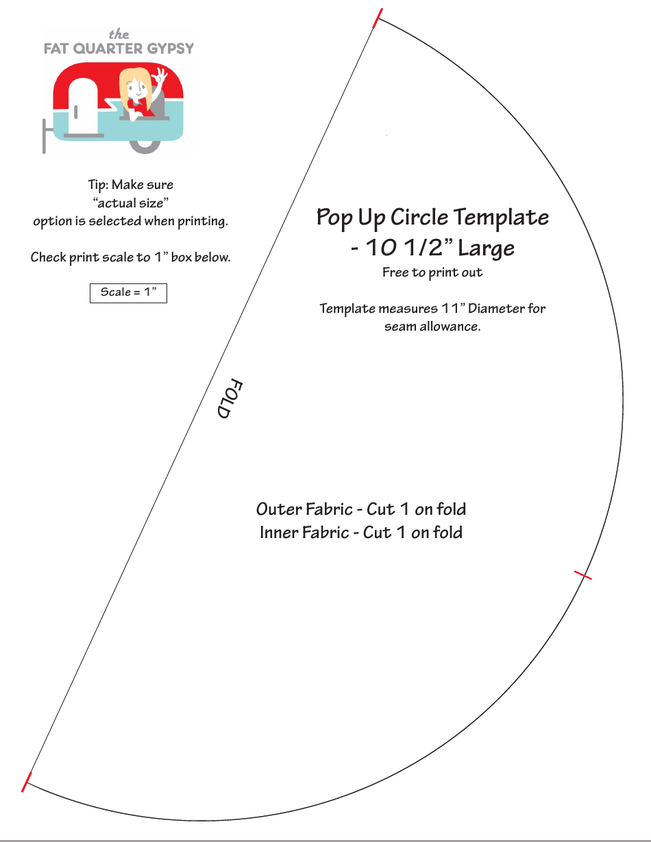 Pop up Circle Template - 1/2' Large Download Printable PDF | Templateroller
