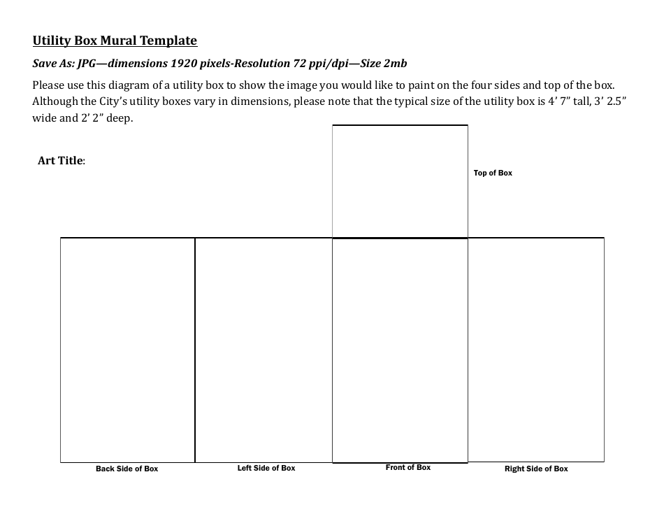Utility Box Mural Template Download Printable PDF | Templateroller