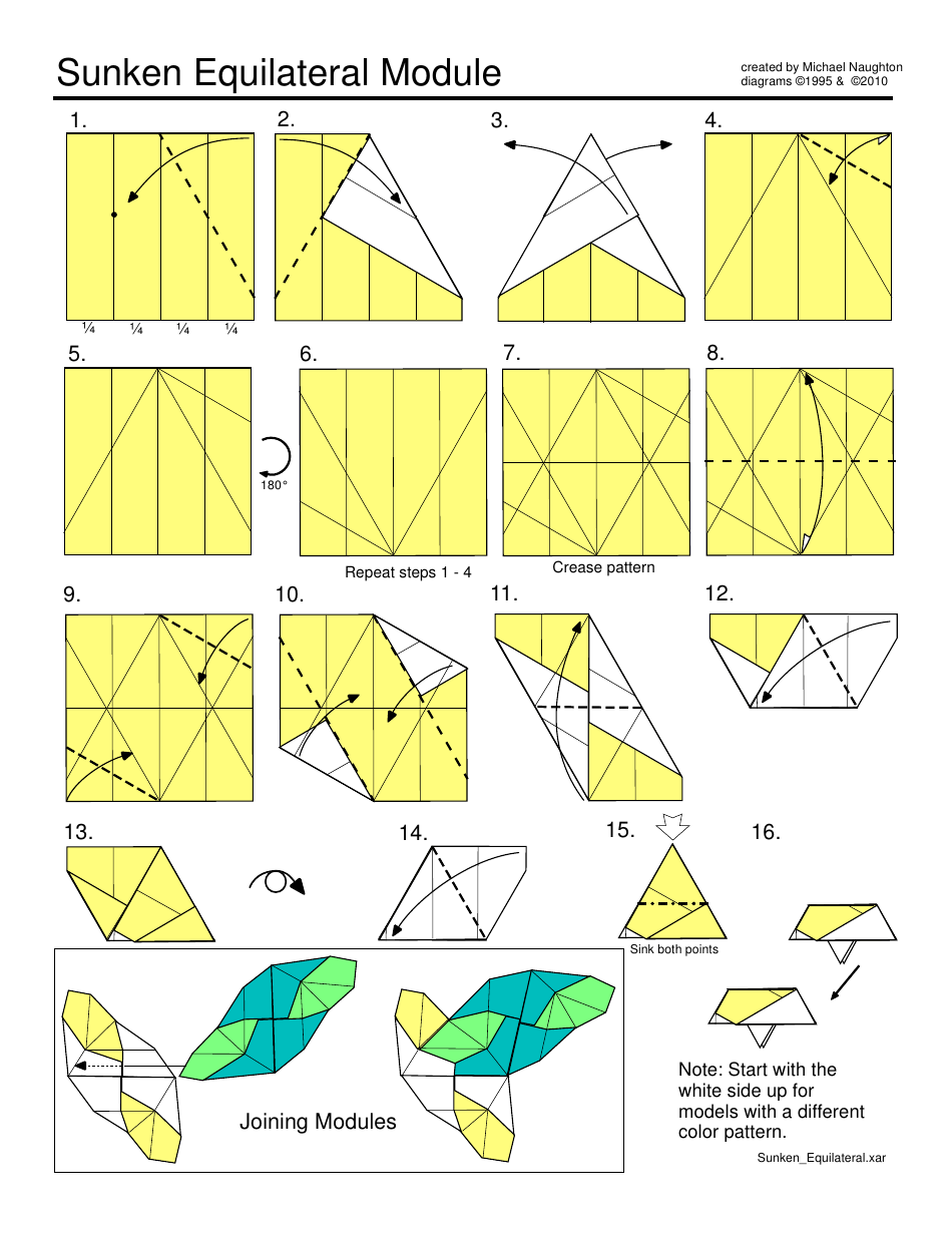 Sonobe Module Origami With Variations - Michael Naughton Download Printable PDF | Templateroller