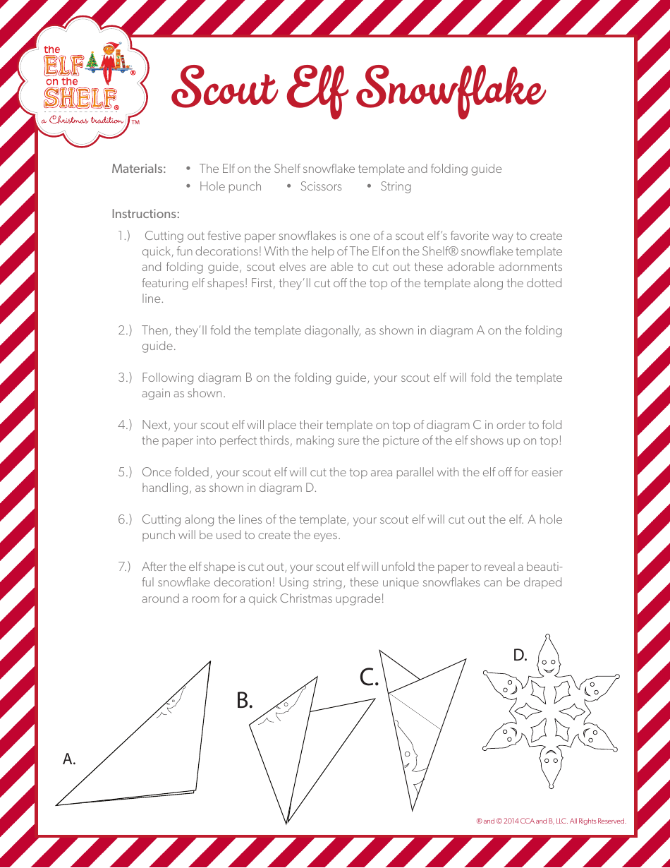 Scout Elf Snowflake Template - Cca and B Download Printable PDF ...