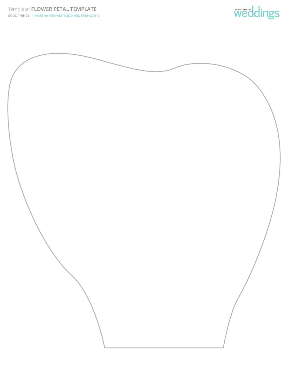 Wedding Flower Petal Template Download Printable PDF | Templateroller