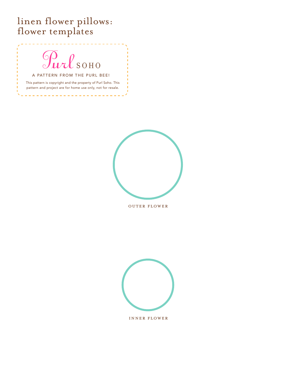 Linen Flower Pillow: Flower Templates Download Printable PDF ...