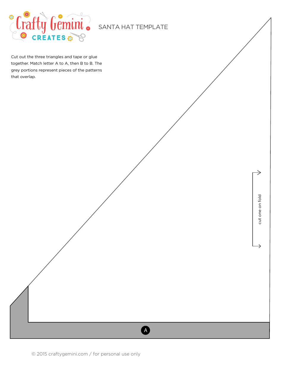Santa Hat Craft Template - Crafty Gemini Download Printable PDF ...