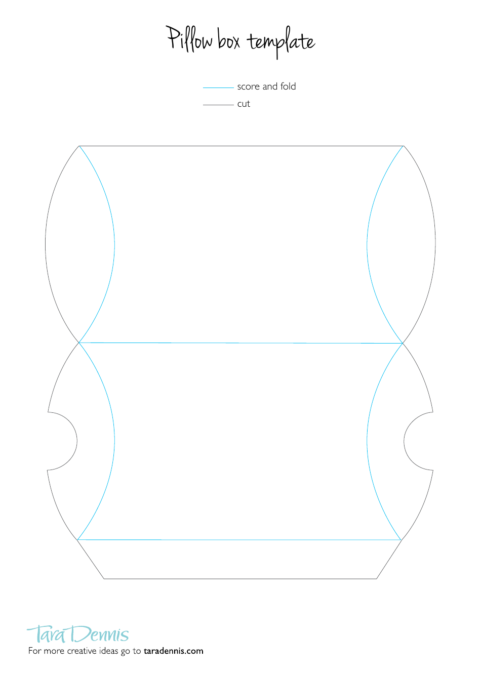Pillow Box Template - Tara Dennis Download Printable PDF | Templateroller