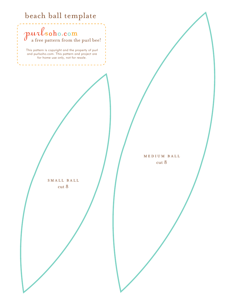 Small and Medium Beach Ball Templates Download Printable PDF ...