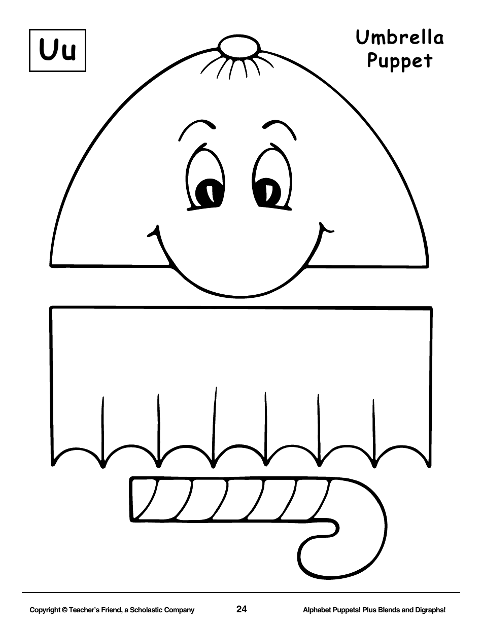 Alphabet Paper Bag Puppet Pattern Templates - Teacher's Friend, a ...