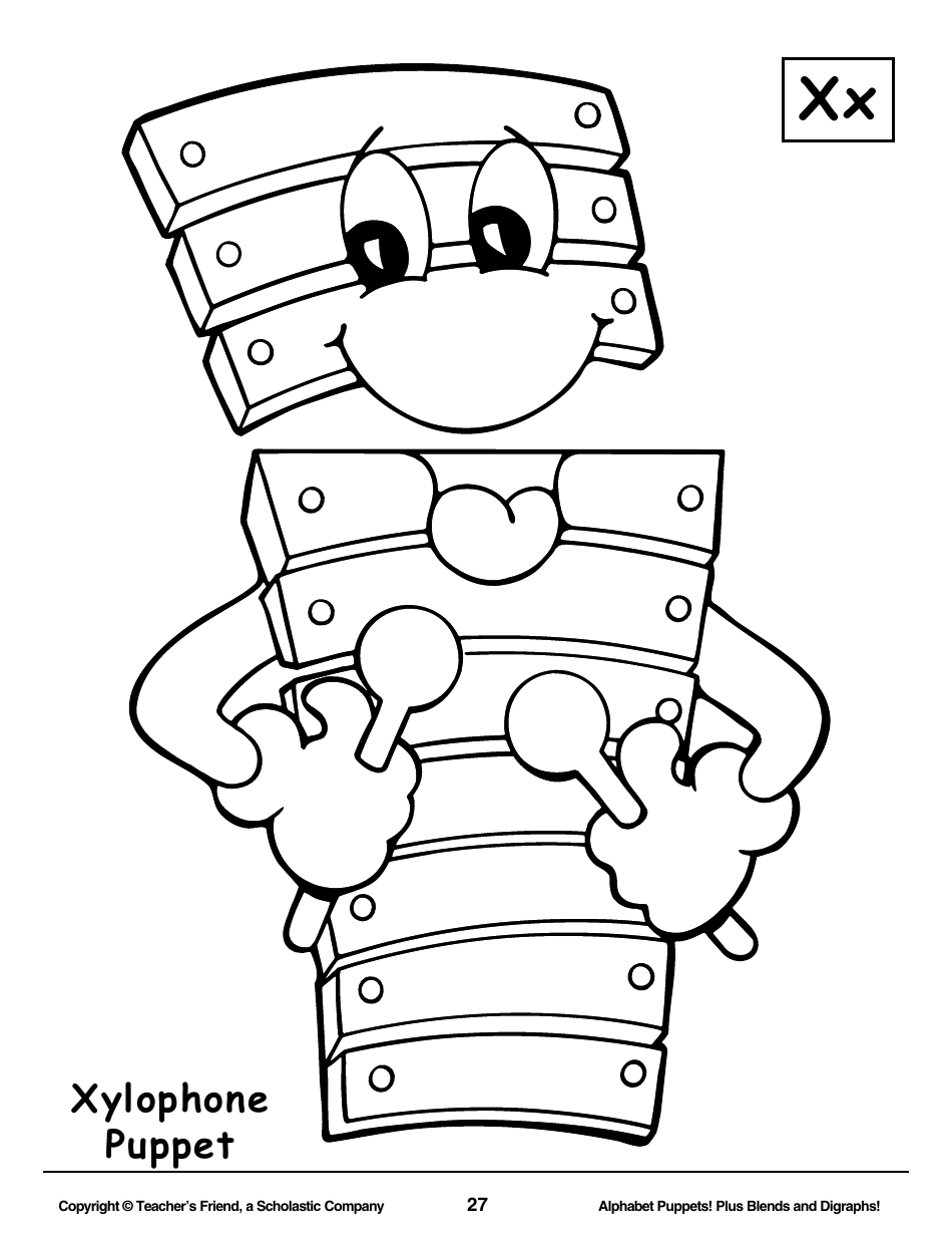 Alphabet Paper Bag Puppet Pattern Templates - Teacher's Friend, a ...