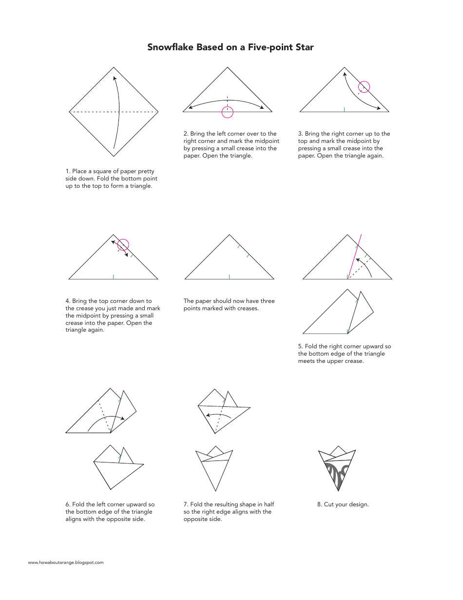 Five-Point Star Snowflake Download Printable PDF | Templateroller