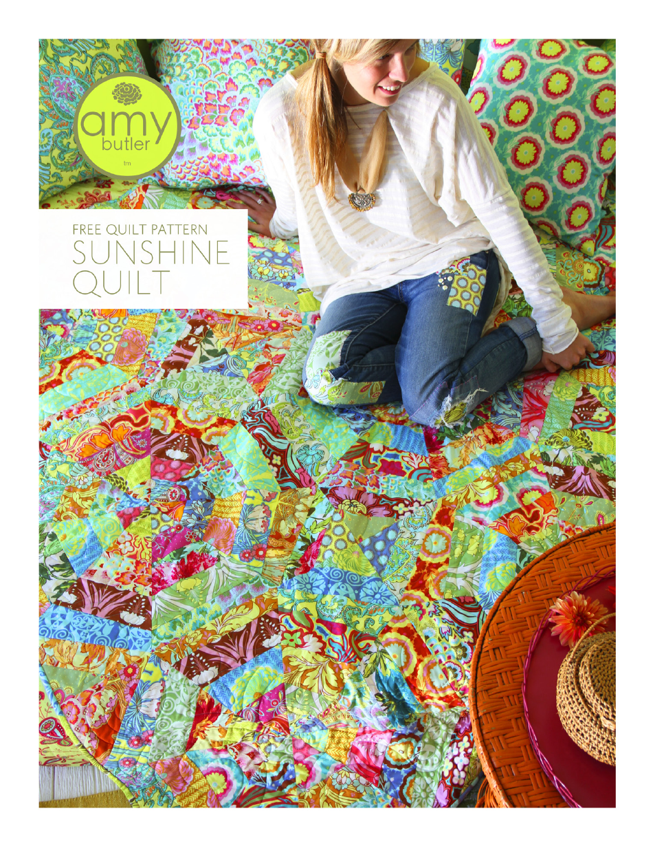 Sunshine Quilt Pattern Templates - Amy Butler Design Download Printable ...