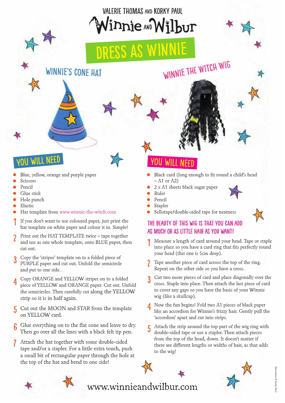 Paper Witch Cone Hat Template - Winnie and Wilbur Download Printable ...