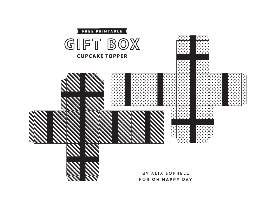 Cupcake Topper Gift Box Template Download Printable PDF | Templateroller