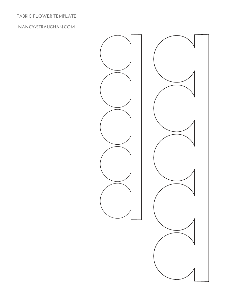 Fabric Flower Template Download Printable PDF | Templateroller Fabric Flower Template Download Printable PDF | Templateroller