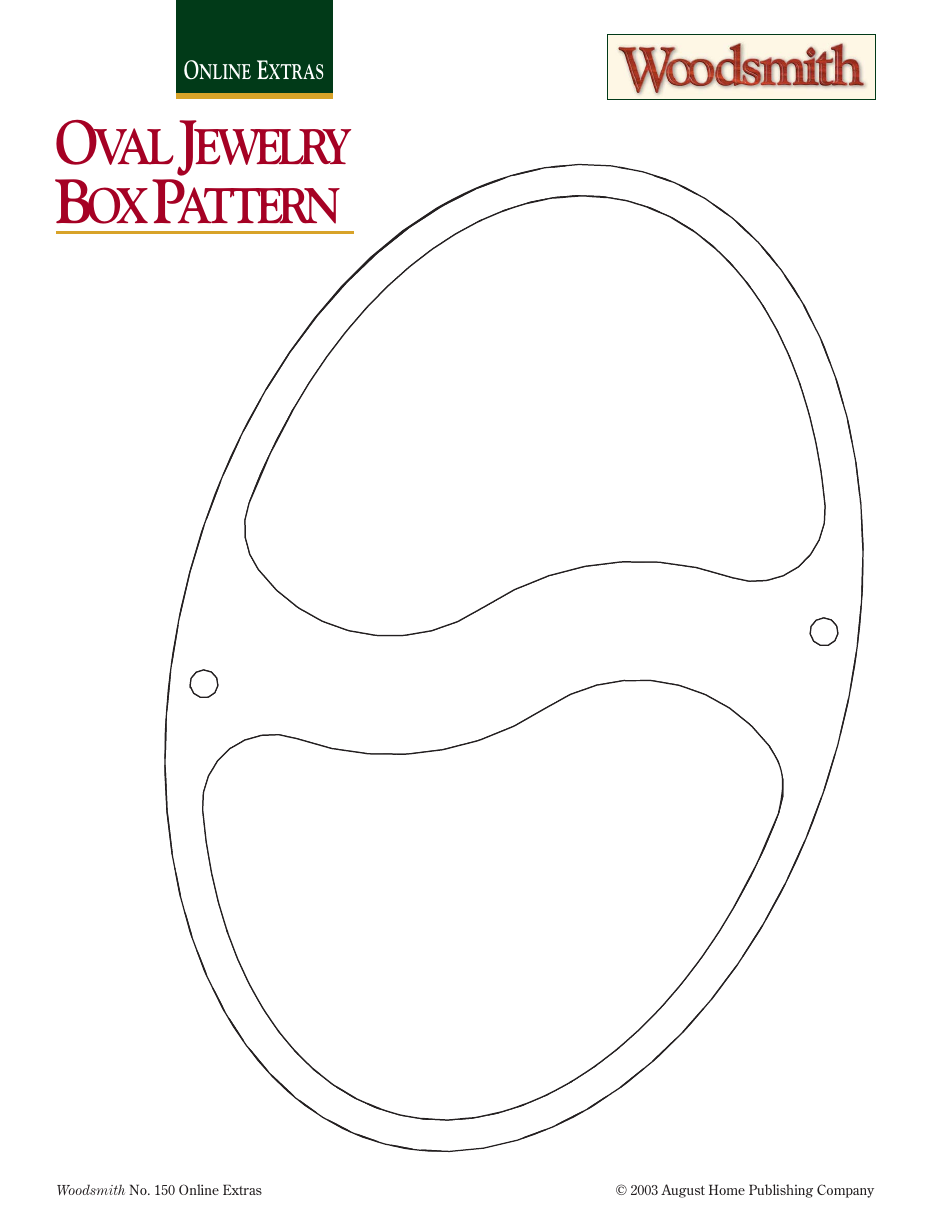 Oval Jewelry Box and Lid Pattern Download Printable PDF | Templateroller