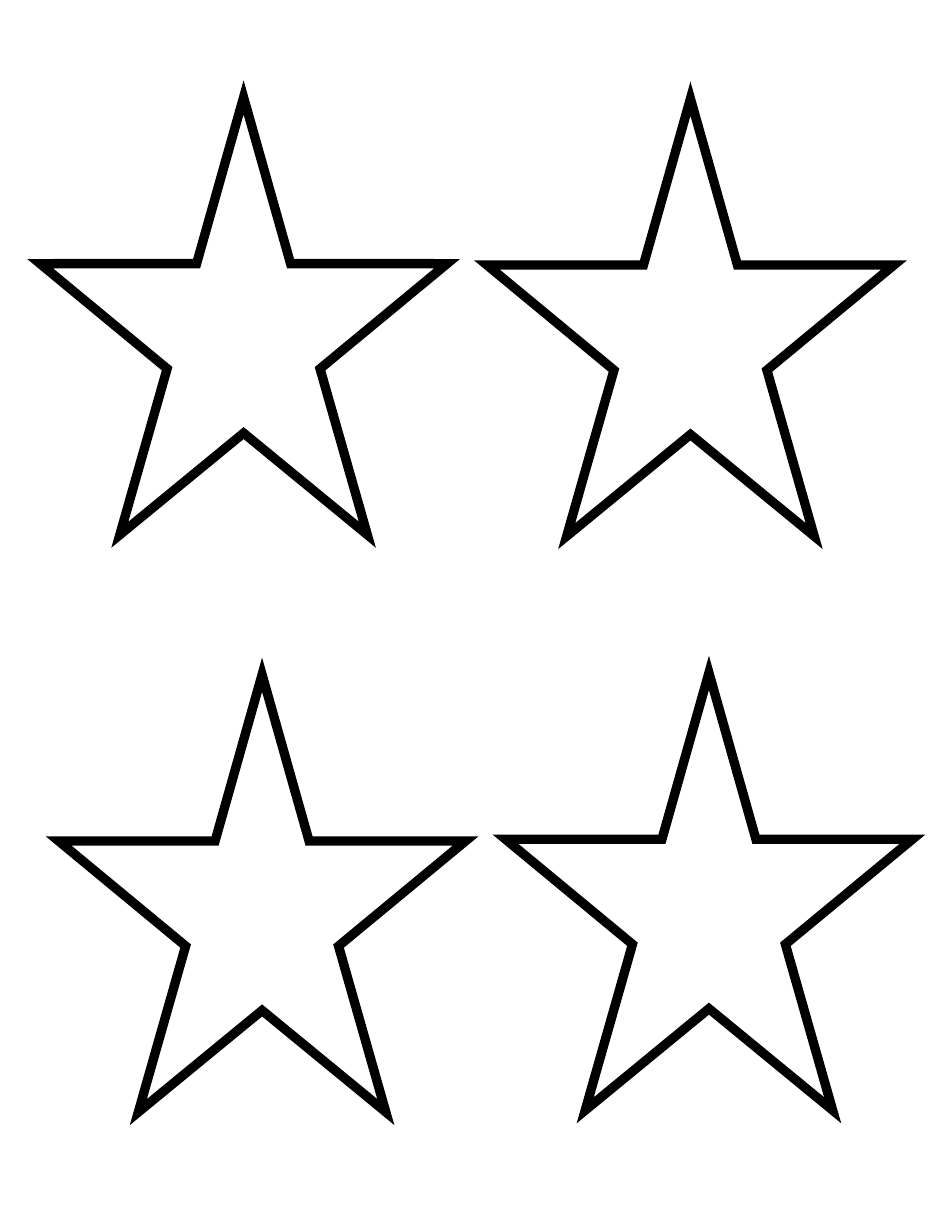 Star Template - Four Download Printable PDF | Templateroller