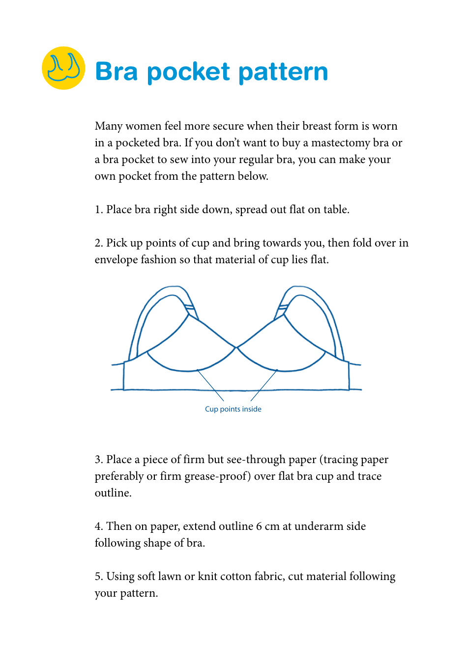 Bra Pocket Pattern Download Printable PDF | Templateroller