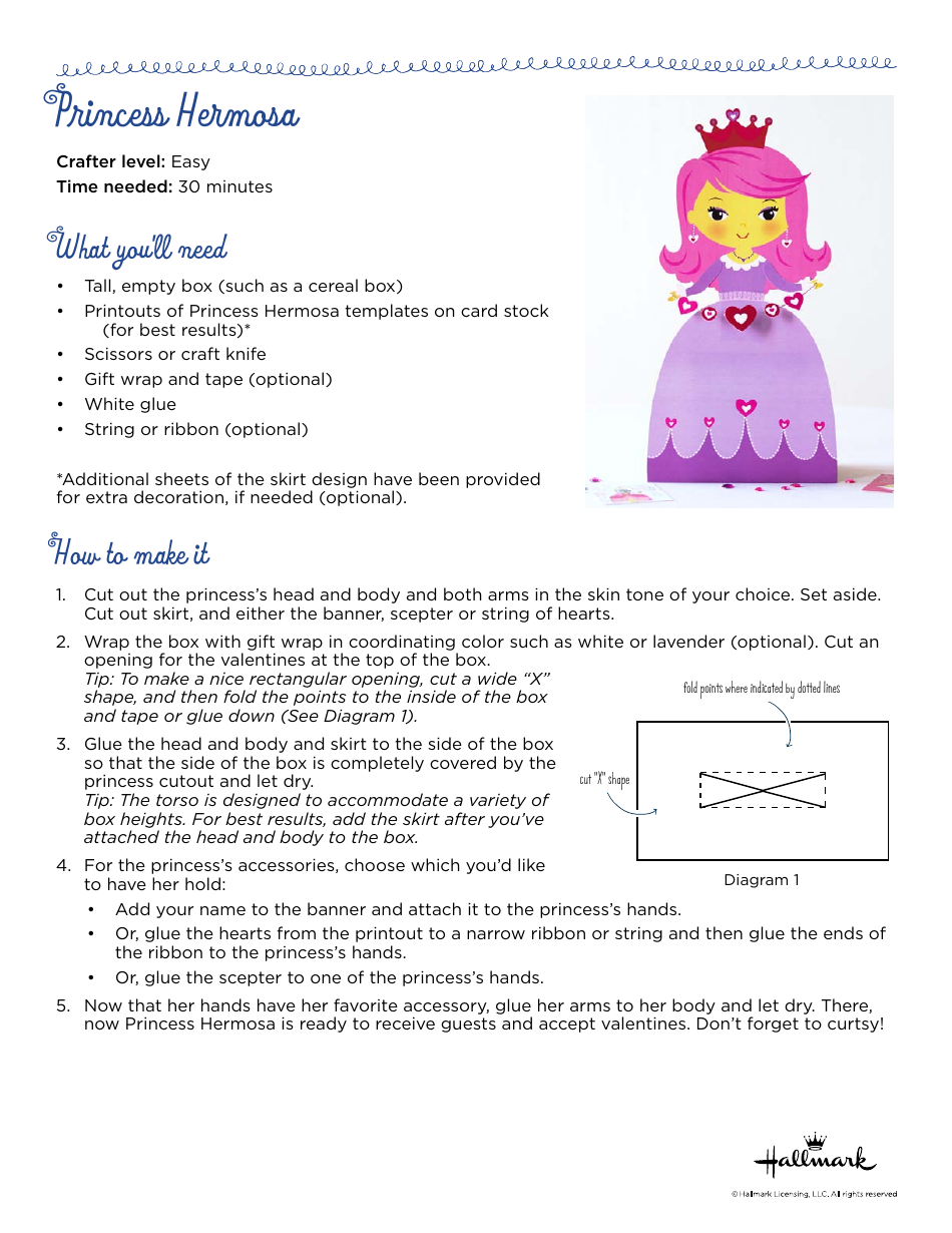 Paper Princess Templates - Hallmark Download Printable PDF | Templateroller