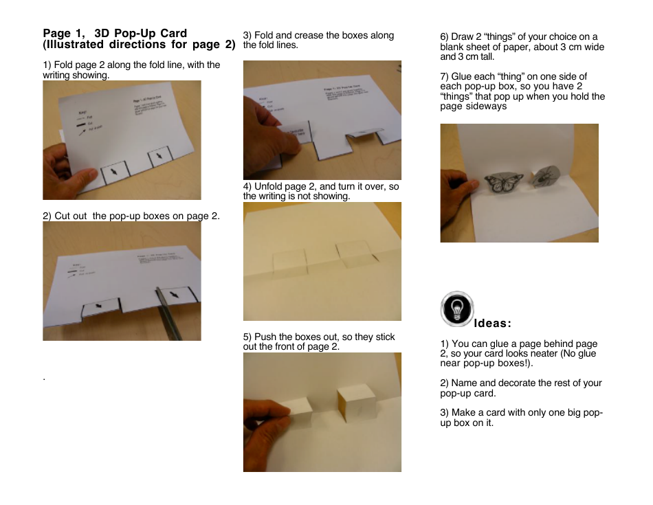 Pop-Up 3d Card Download Printable PDF | Templateroller