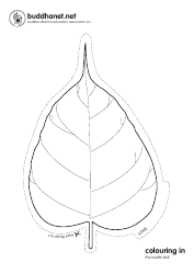 Leaf Bodhi Template Coloring Leaves Kids Vesak Colouring Pages ...