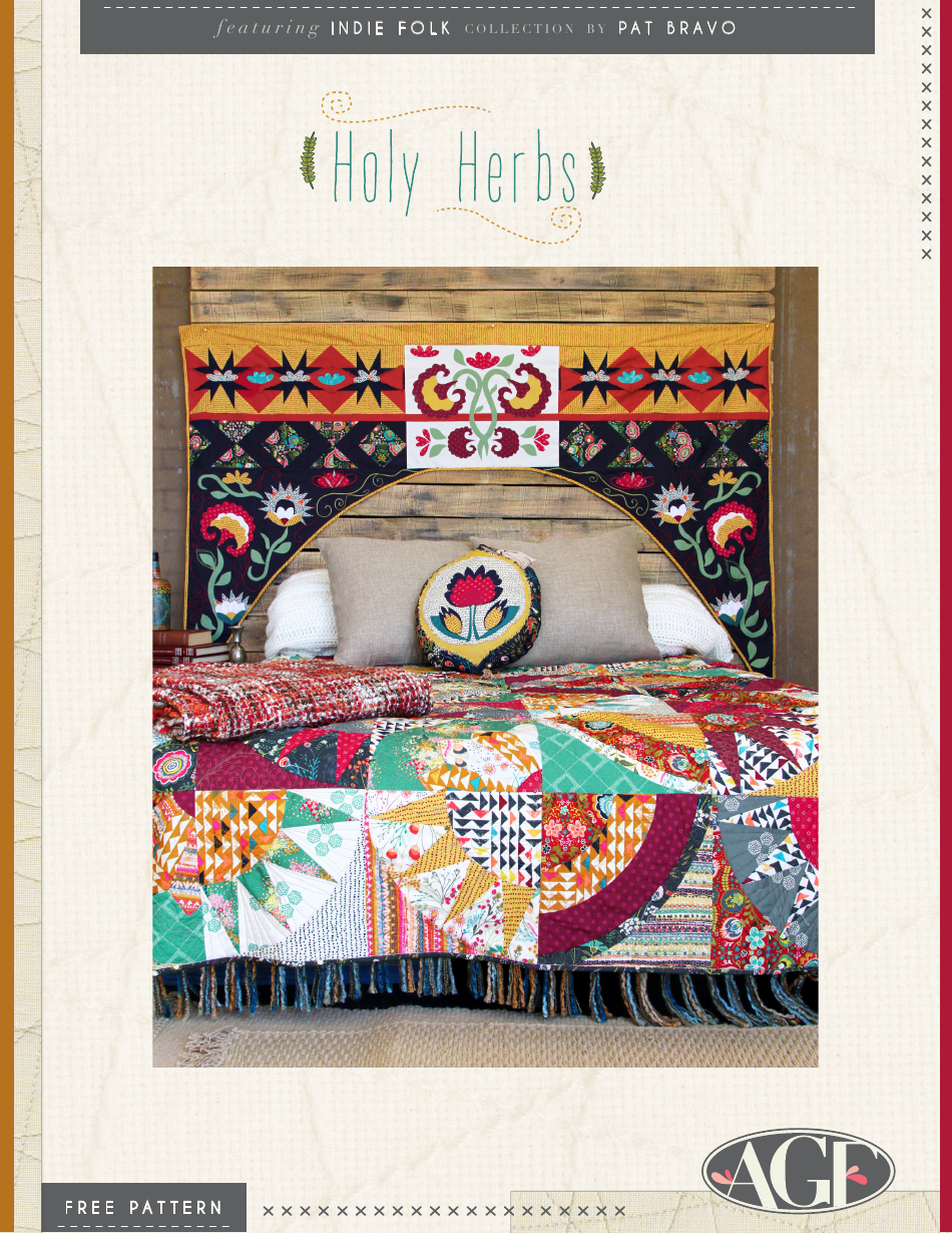 Indie Folk Quilt Pattern Templates - Art Gallery Quilts Download ...