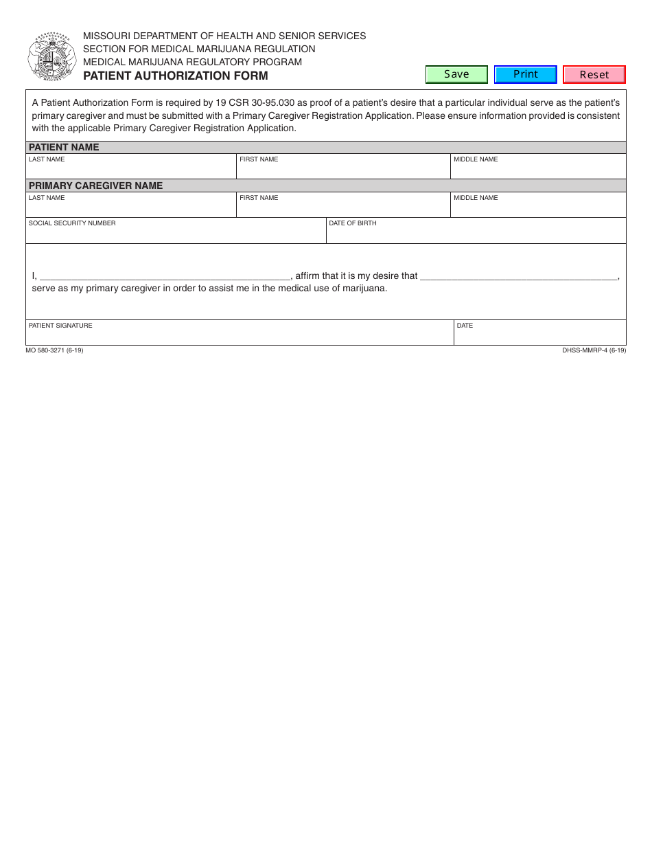 Form MO580-3271 - Fill Out, Sign Online and Download Fillable PDF ...