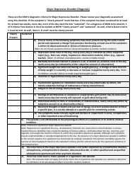 Major Depressive Disorder (Diagnosis) Download Printable PDF ...