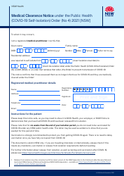 New South Wales Australia Medical Clearance Notice - Fill Out, Sign ...