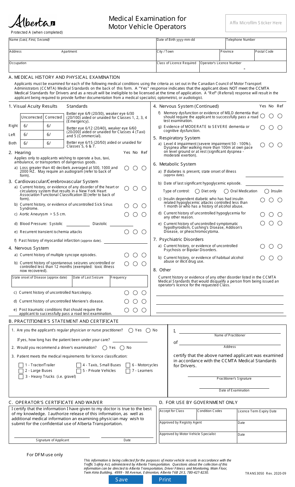 Form TRANS3050 - Fill Out, Sign Online and Download Fillable PDF ...