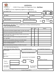 Trinidad and Tobago Covid-19 Vaccination Pre-registration Form - 2nd ...