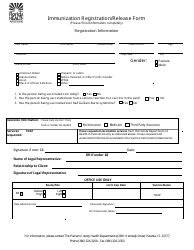 Putnam County, Florida Immunization Registration/Release Form - Fill ...