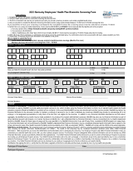 2023 Kentucky Kentucky Employees' Health Plan Biometric Screening Form ...