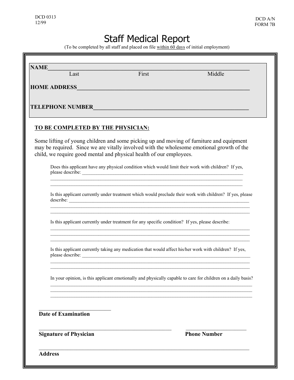 Form 7B - Fill Out, Sign Online and Download Printable PDF, North ...