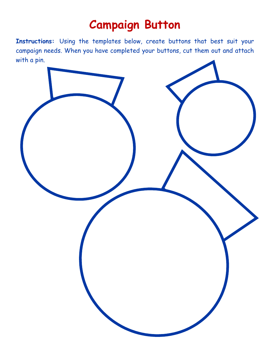 President Campaign Button and Slogan Templates Download Printable PDF ...