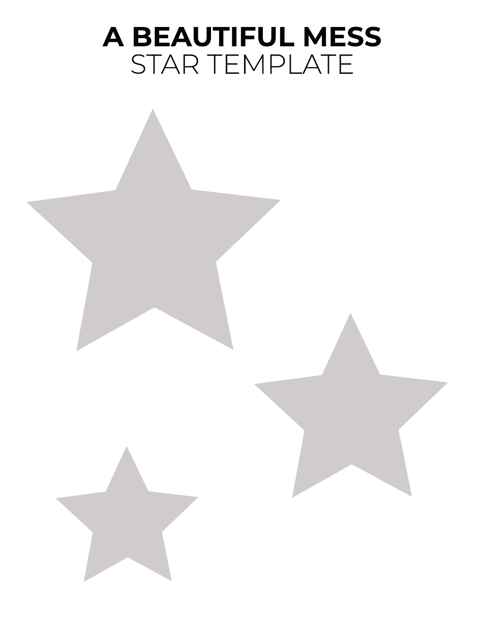 Star Template - Grey Download Printable PDF | Templateroller