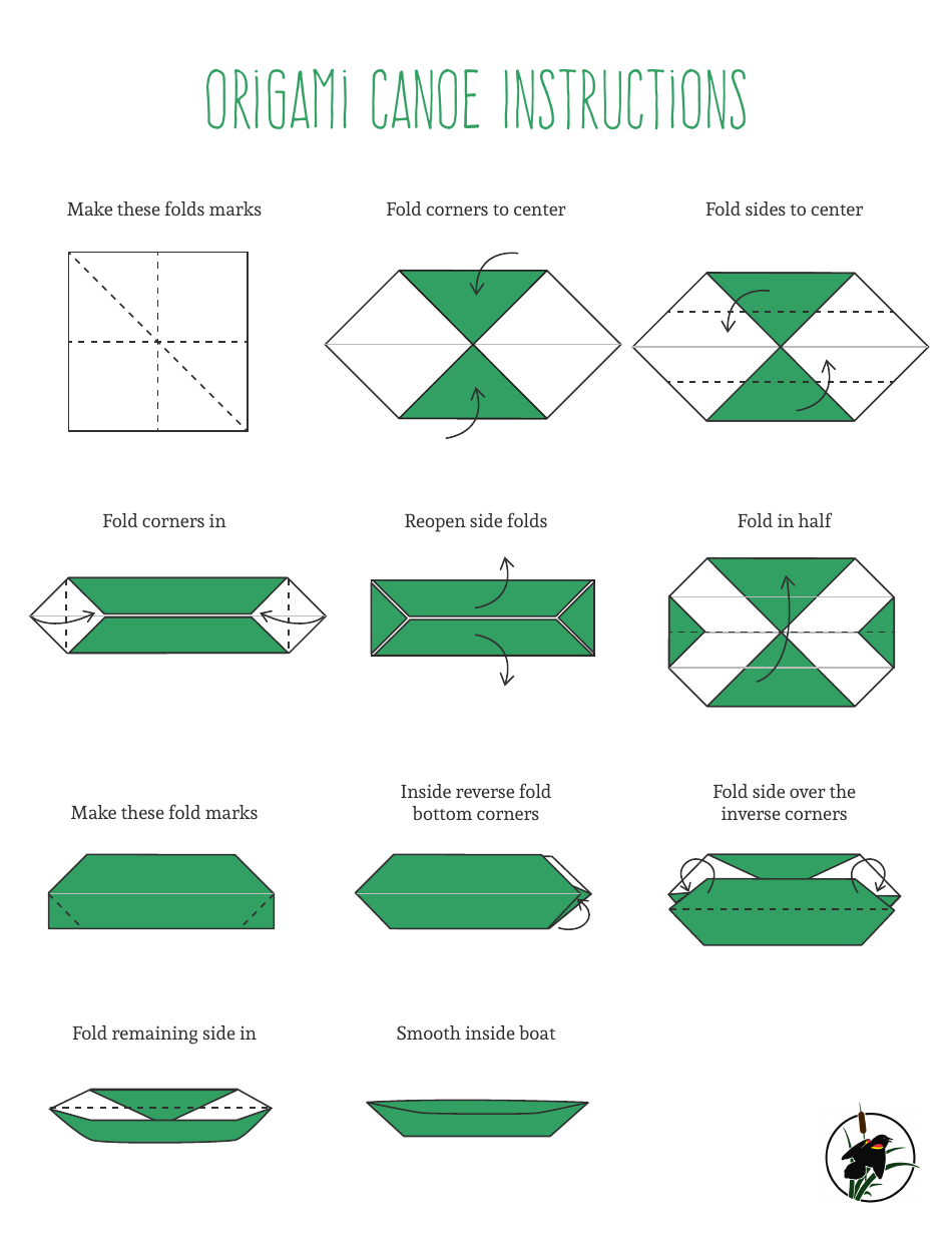 Origami Canoe Guide Download Printable PDF | Templateroller