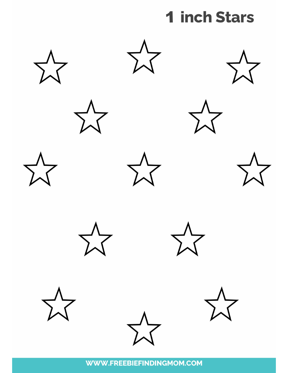 1-inch Star Templates Download Printable PDF | Templateroller