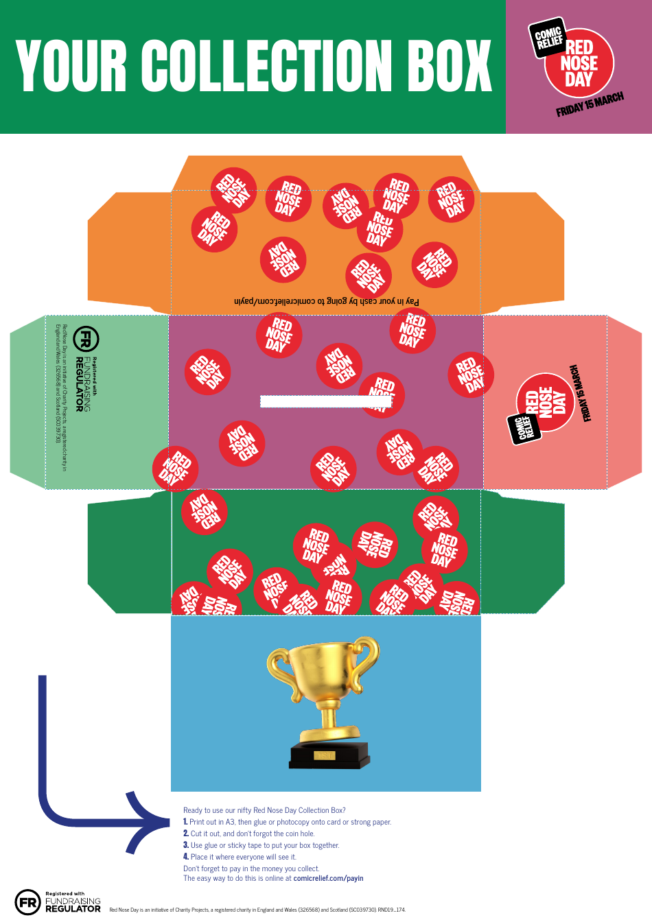 Red Nose Day Collection Box Template Download Printable PDF ...
