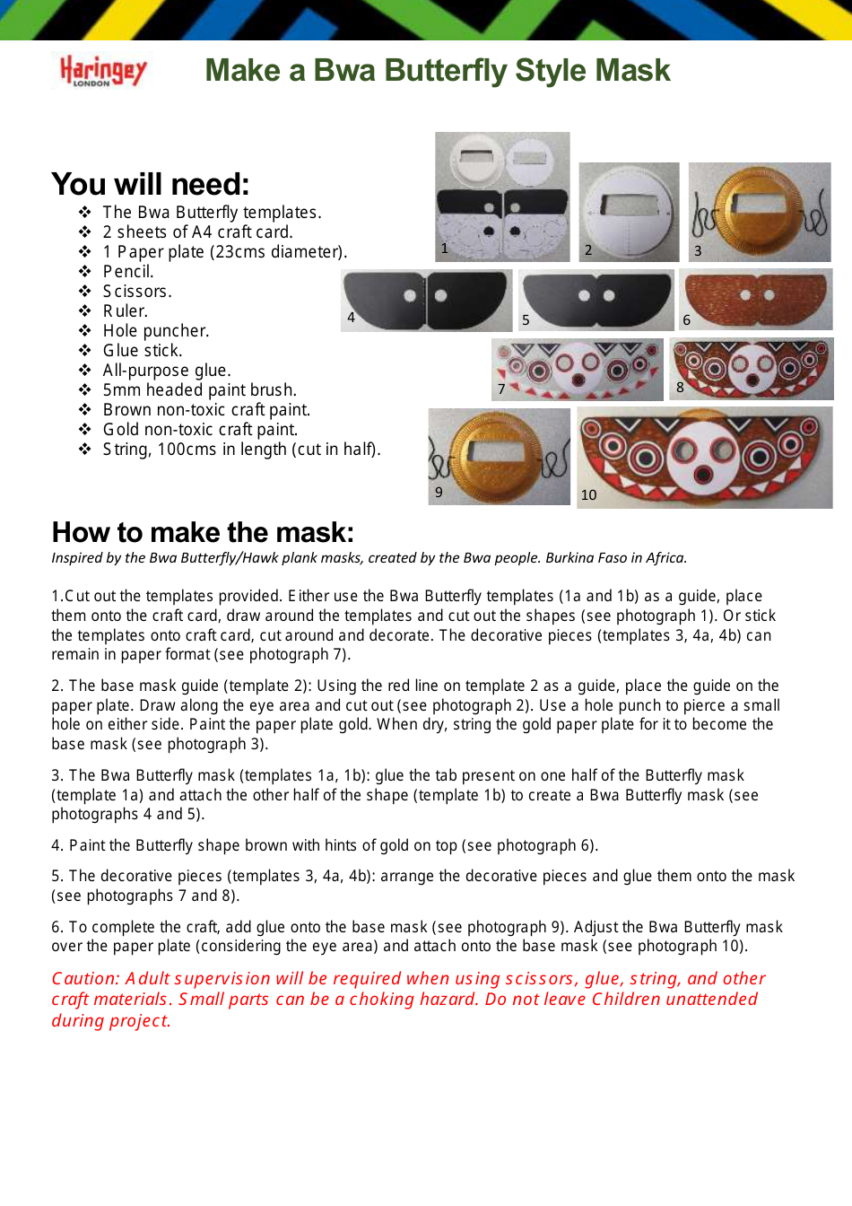 Bwa Butterfly Style Mask Templates Download Printable PDF | Templateroller
