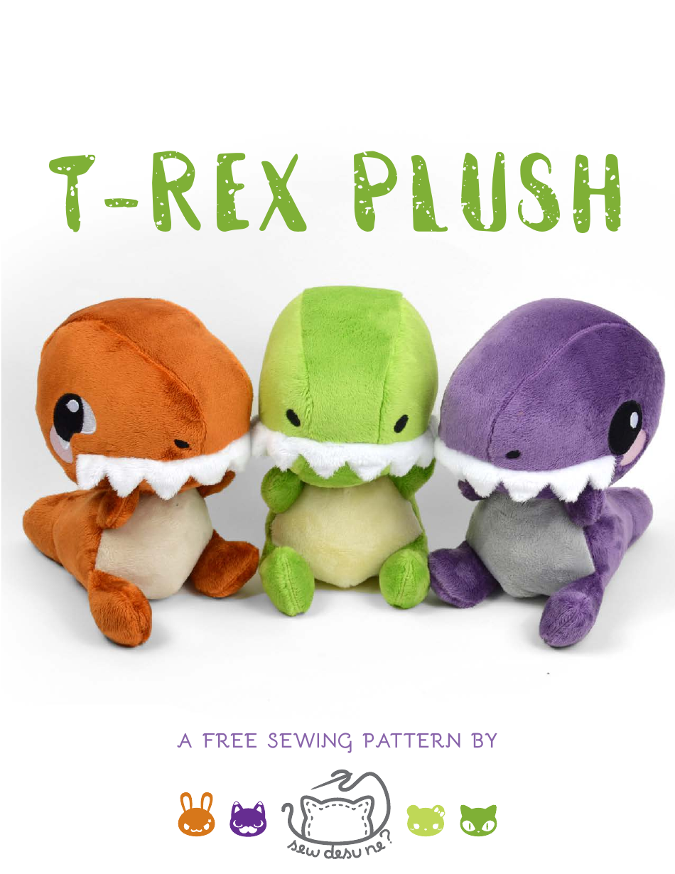 T-Rex Plush Templates - Choly Knight Download Printable PDF ...
