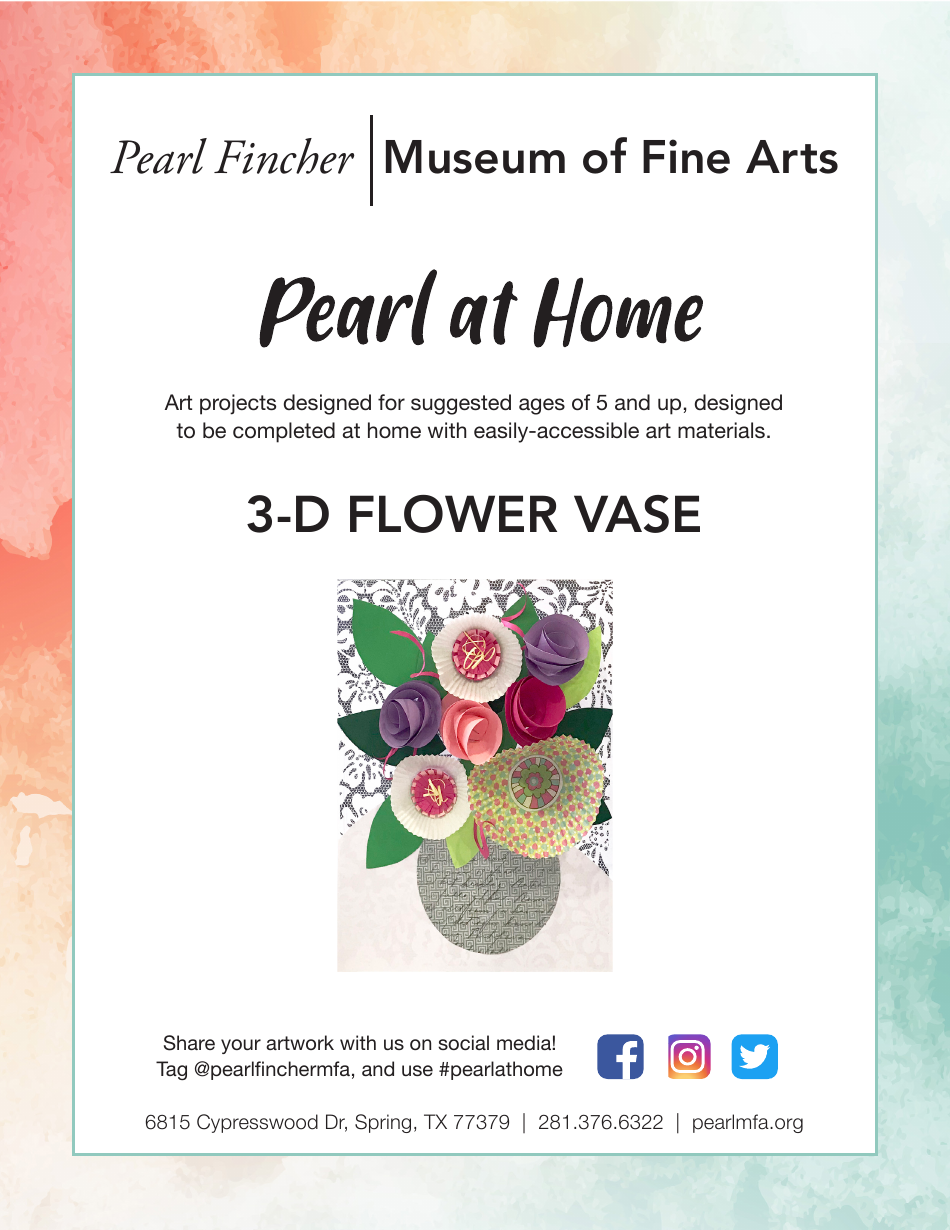 3-d Paper Flower Vase Templates Download Printable PDF | Templateroller