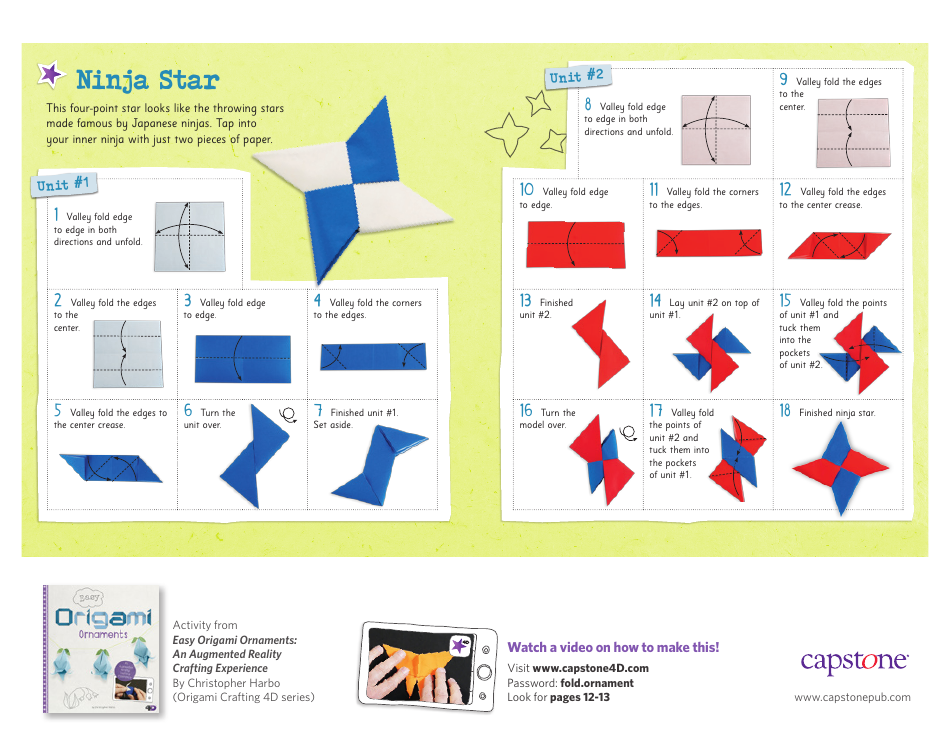 Ninja Star Origami Download Printable PDF | Templateroller