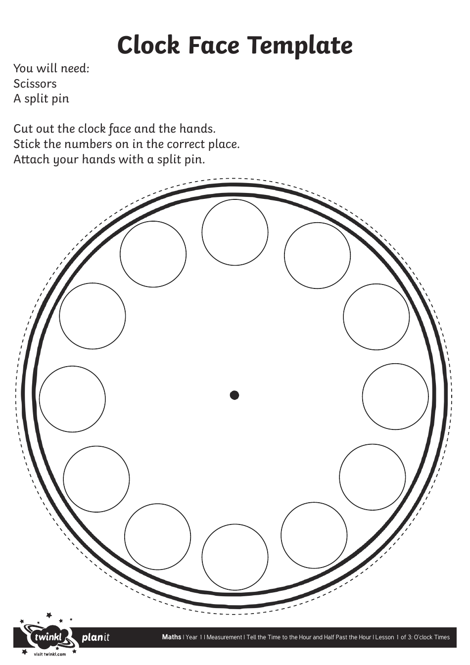 Blank Clock Face Twinkl at Zane Humphrey blog