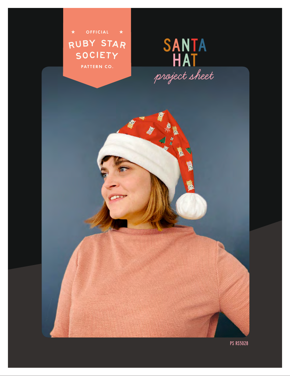 Santa Hat Sewing Template - Ruby Star Society Download Printable PDF ...