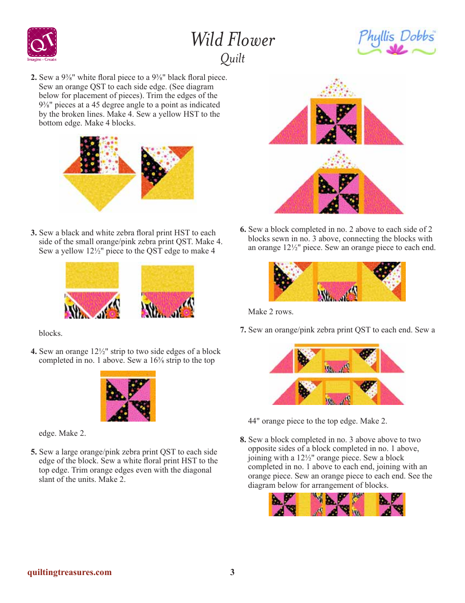 Wild Flower Quilt Pattern - Phyllis Dobbs Download Printable PDF ...